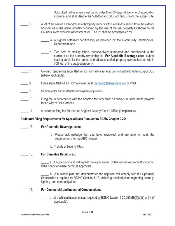 Bell Gardens 500-foot or 700-foot Radius Map Property Owner Labels ...