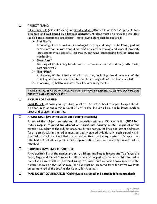 Compton Radius Map Property Owner Occupant List Mailing List Certifica ...